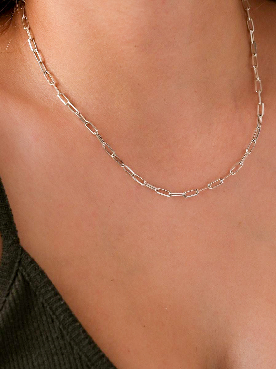 Cadena Eslabón Paper Clip, Eslabón Largo, Acero Inoxidable – Craft & Chain